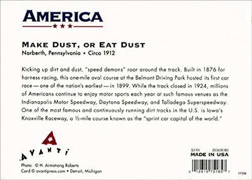 Auto Race On Dirt Track - Avanti America Collection Birthday Card