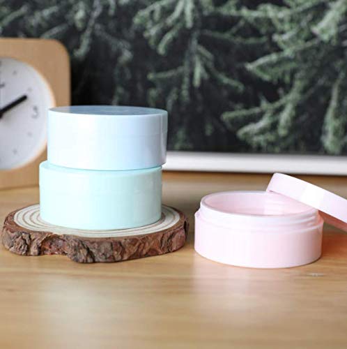 DNHCLL 3PCS 5ml High-grade Empty powder box,Travel Portable Plastic Empty Powder Case Make-up Loose Powder Puff Box Container With Sifter and Lids(Pink,Blue and Green)