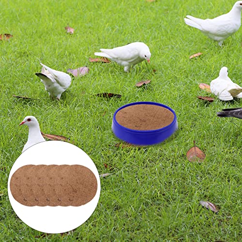 balacoo Natural Pigeon Egg Pads- 10Pcs Fiber Substrate Bird Nest, Bird Nest Mats Classic Bird Nest Pads, Racing Pigeon Breeding Eggs Mat for Finch Chicken Bird Nesting Materials