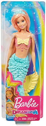 Barbie Dreamtopia Mermaid Doll, approx. 12-inch, Rainbow Tail, Coral Hair, for 3 to 7 Year Olds