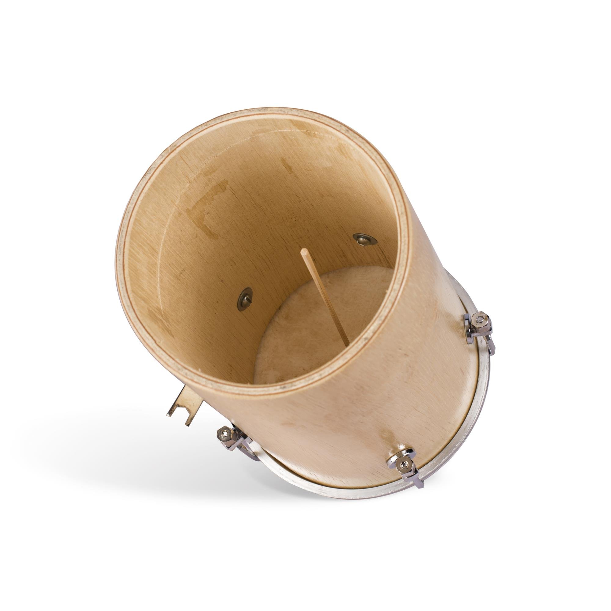 8" Afro Brasilian Leather Kuˈikɐ Cuica Natural Wooden Friction Drum Samba Musical Instrument