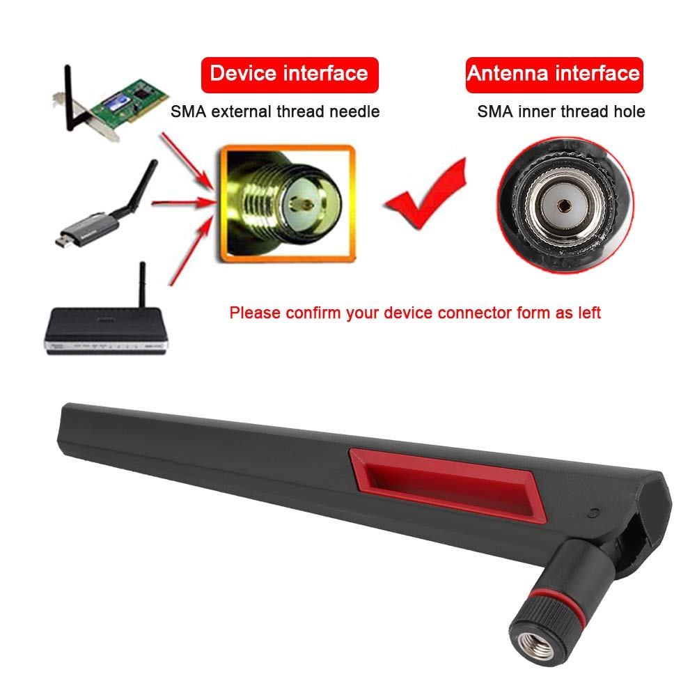 Dual Band 2.4GHz 5GHz 5.8GHz 8dBi Omni RP SMA Interface Antenna, LAN and Router Antenna Network Adapter for AC68U AC88U AC66U 4PCS