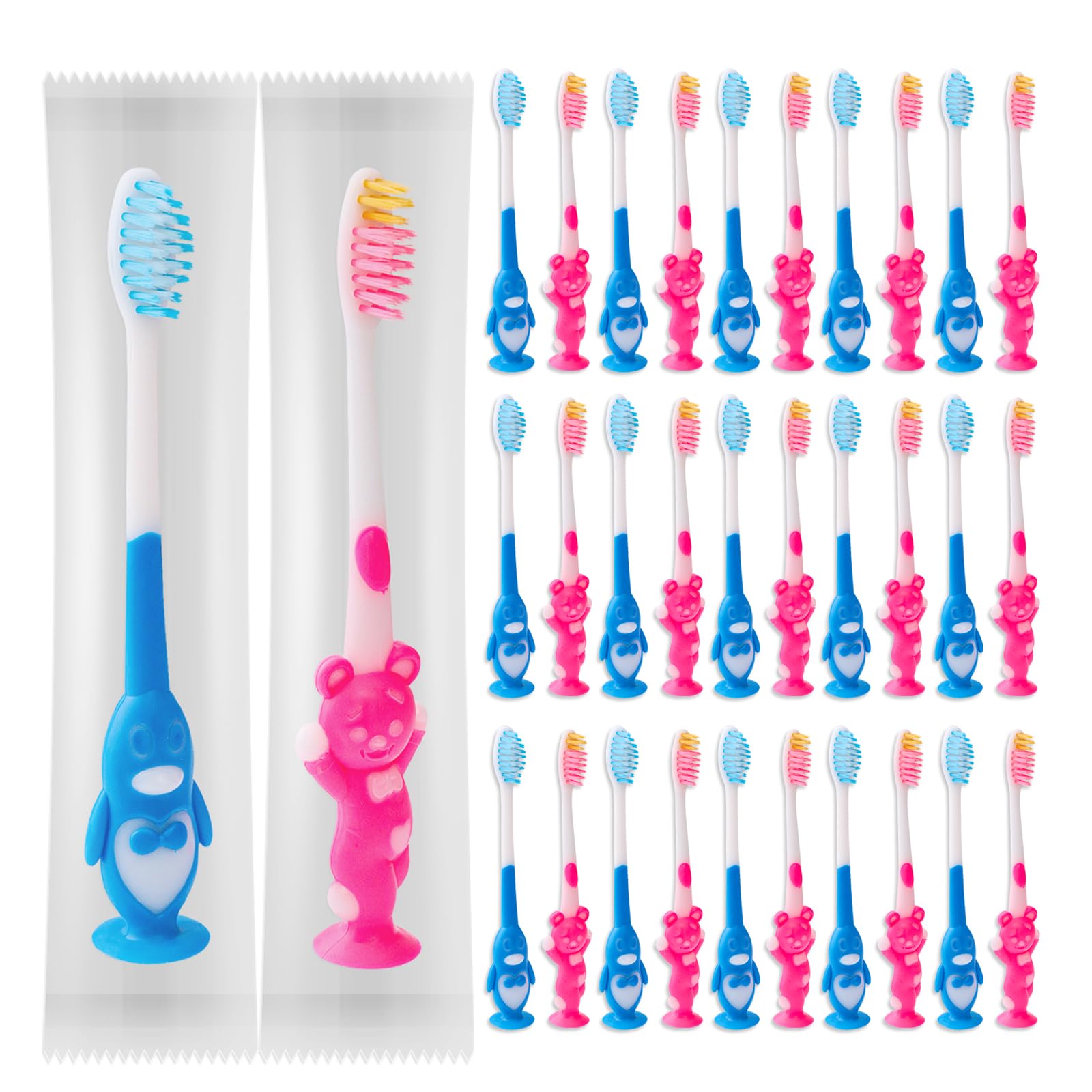 60 Pack Disposable Toothbrushes with Toothpaste Set, Individually Wrapped Disposable Toothbrushes Bulk Toothbrushes Medium Soft Bristle, Manual Travel Toothbrush Set for Travel Hotel Guest, 3 Colors