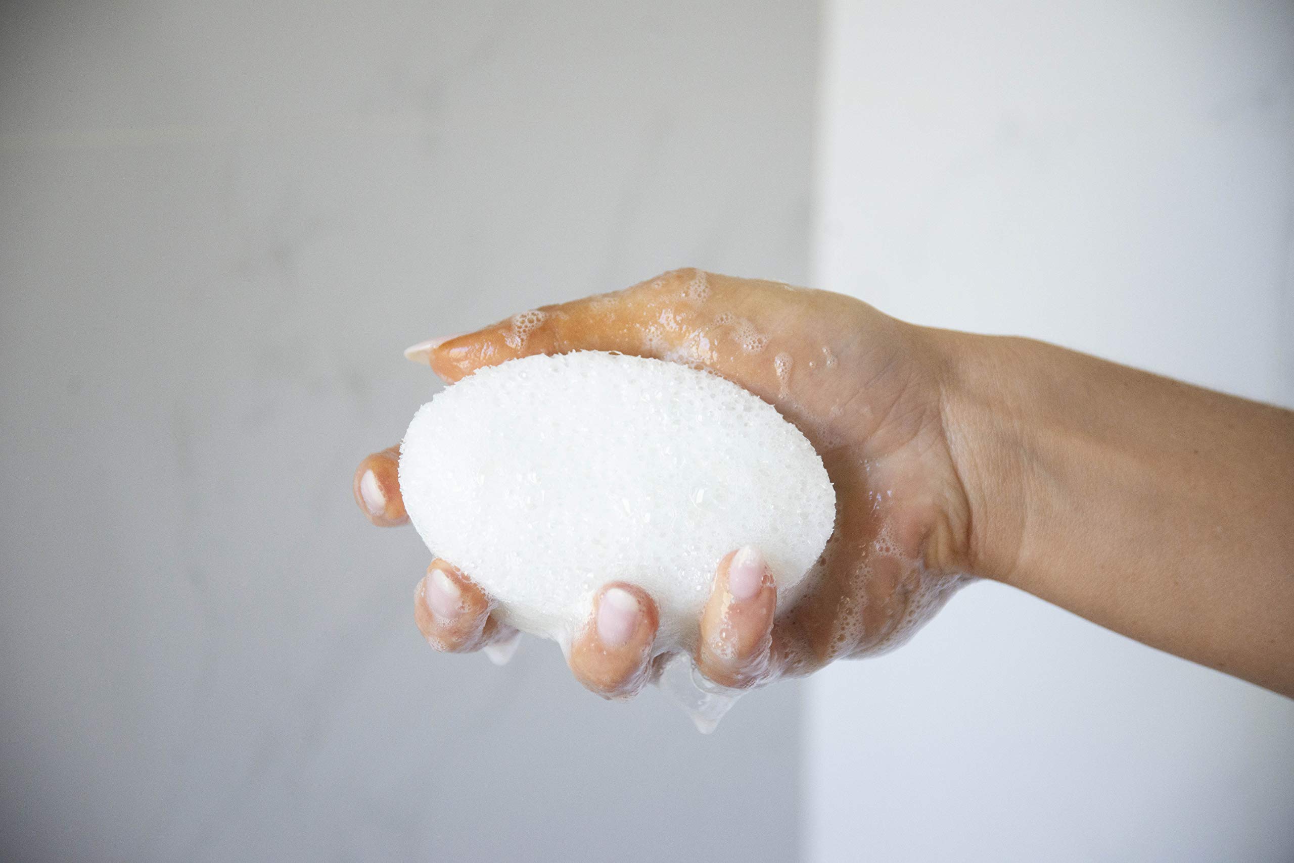 Spongeables Shaving Soap In a Sponge, Exfoliating Sponge for Use Before Shaving, Aloe and Shea Butter, Moisturizer and Exfoliator, Coconut, 2 Count