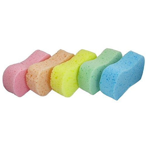 GBSTORE 5 Pcs Assorted Color Car Wash Sponge Set Bone Design Cleaning Polishing Foam Wear-resistant Clean Tools