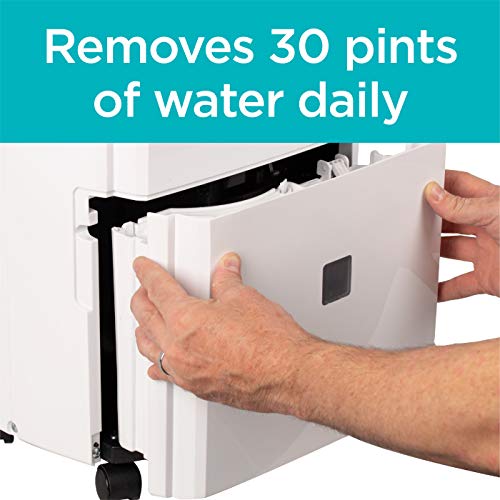 BLACK+DECKER 3000 Sq. Ft. Dehumidifier for Large Spaces and Basements, Energy Star Certified, BDT30WTB , White