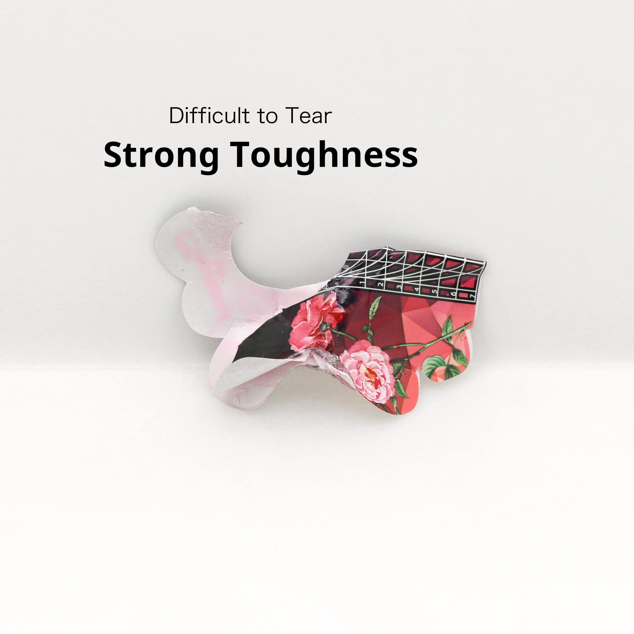 500 Count Nail Forms-High Strength Selfadhesive Properties-New Upgraded Style Nail Stickers for Builder Gel Acrylic Nails and Polygel Printed Flowers (500pcs)