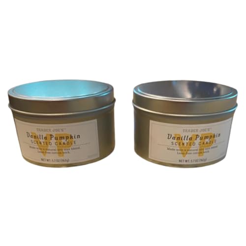 Trader Joe's Vanilla Pumpkin Scented Candle (Vanilla Pumpkin, 2 Packs)