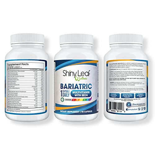 Bariatric Multivitamin with Iron Once-a-Day and Cherry Chewable Calcium Citrate for Post Bariatric Surgery Including Gastric Bypass and Sleeve (3 Months)