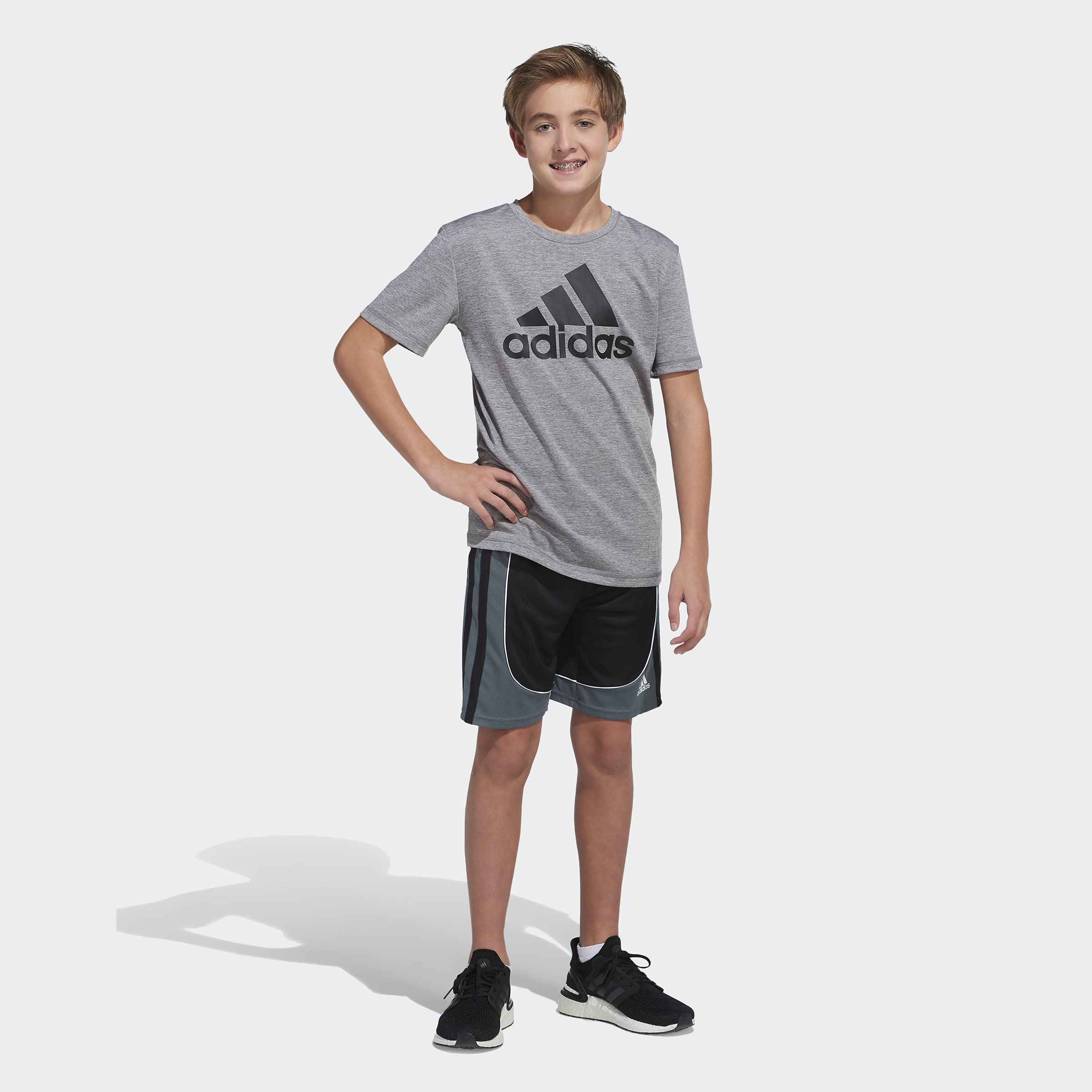 adidas Boys' AEROREADY Basketball Creator Shorts, Black, Small (8)