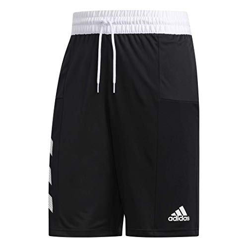 adidas Men's Sport 3-Stripes Short Black/White Small