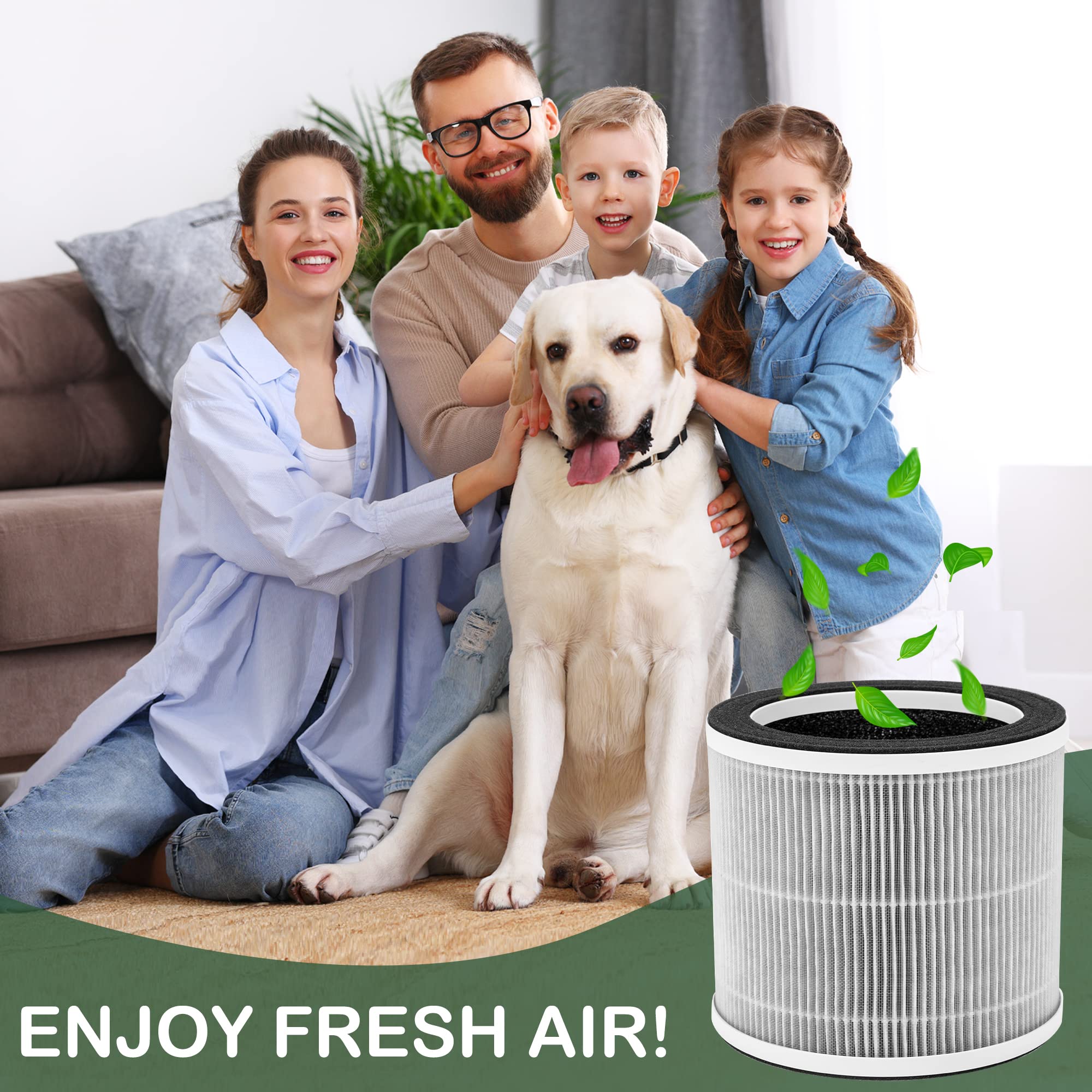 Air Purifier Replacement Filter for AYAFATO P001 Air Purifier, 3-in-1 H13 True HEPA Filter, 1 pack