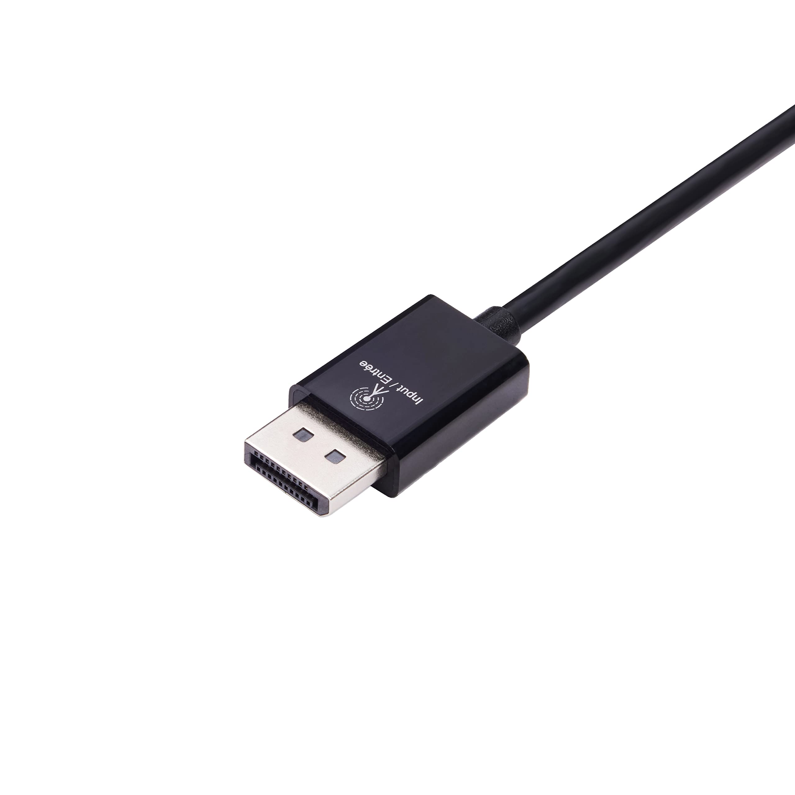 Amazon Basics DisplayPort (Not compatible with a USB port) to HDMI Adapter (4k@60Hz), Black, 9.25 x 0.87 x 0.47 in