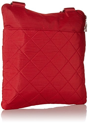Baggallini womens Quilted horizon crossbody with RFID, red quilt, One Size
