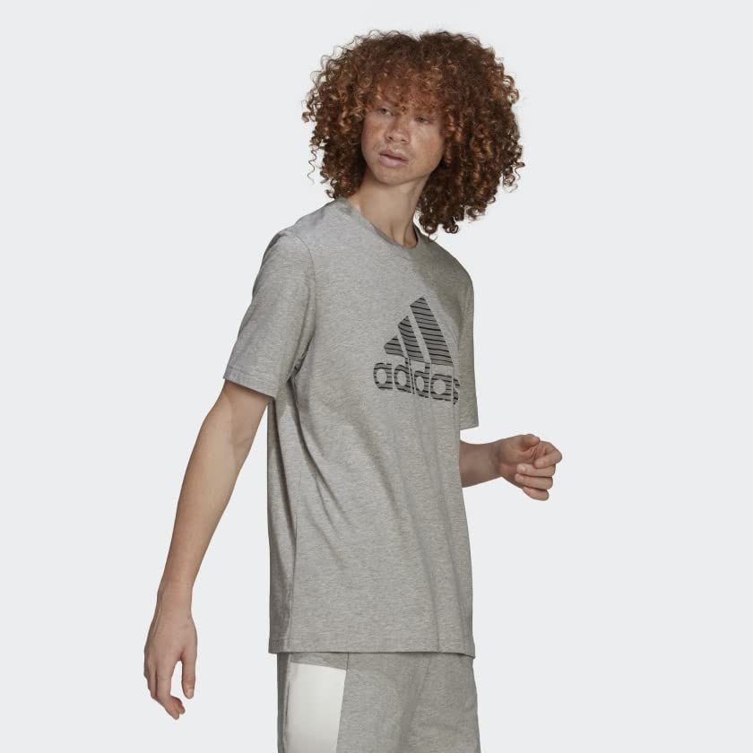 adidas Men's Standard Essentials Summer Pack Single-Dye , Medium Grey Heather, Large