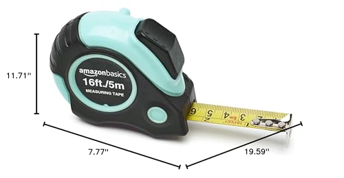 Amazon Basics Household Tool Set with Tool Storage Box - 150-Piece, Turquoise