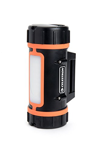 Celestron - PowerTank Lithium Telescope Battery – Rechargeable Portable 12V Power Supply for Computerized Telescopes - 10 Hour capacity/86 Wh - Red/White LED Flashlight - 2 USB Ports