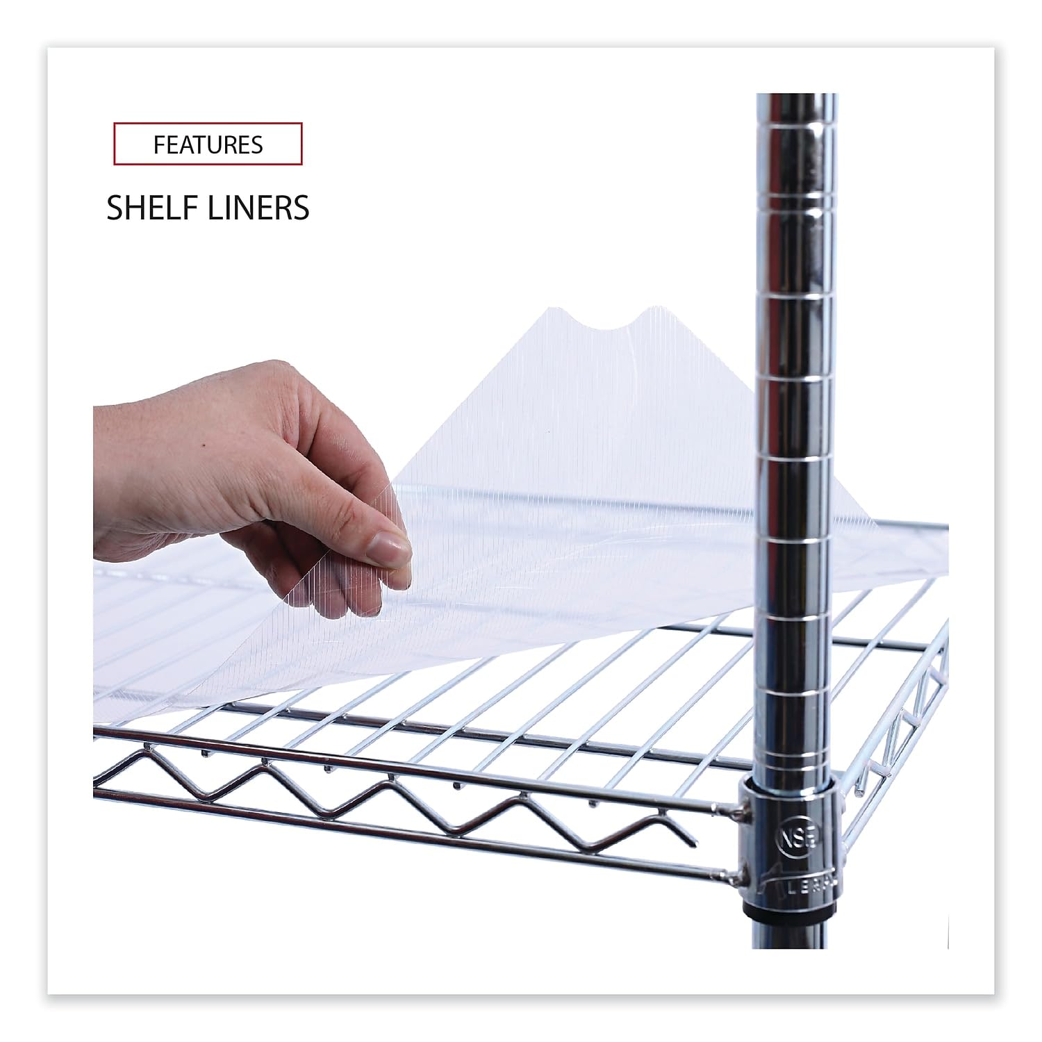 Alera ALESW333018SR 34.5 in. x 18 in. x 40 in. 600 lbs. Capacity 3-Shelf Wire Cart with Liners - Silver