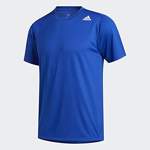adidas mens FreeLift Sport Fitted 3-Stripes Tee Team Royal Blue Large