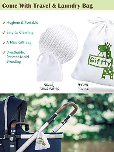 Giftty Baby Teething Mitten Panda Hand Teether Soothing Glove Wearable Teething Toy with Crinkle Sound, Multi Textured for Infants 3-12M (1 Pair)