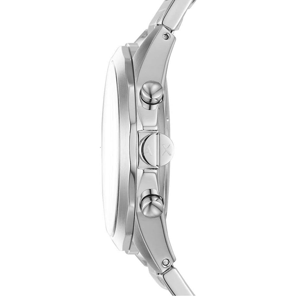 A｜X ARMANI EXCHANGE Men's Chronograph Stainless Steel Watch, Color: Silver/Black (Model: AX2600)