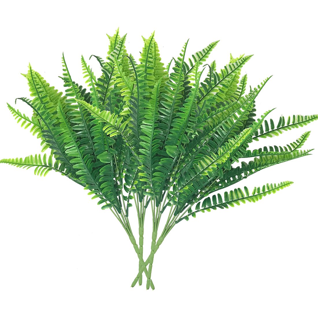 Beebel Artificial Shrubs 4 Bunches Artificial Boston Fern Plants Greenery Bushes Flower for House Office Garden Indoor Outdoor Decor