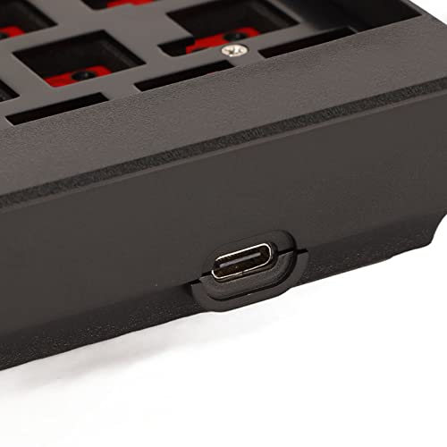 61-Key Mechanical Keyboard DIY Kit, ABS Shell Support 3-Pin Shaft DIY Mechanical Keyboard Kit Switch for Hot Swap Gaming (Black)