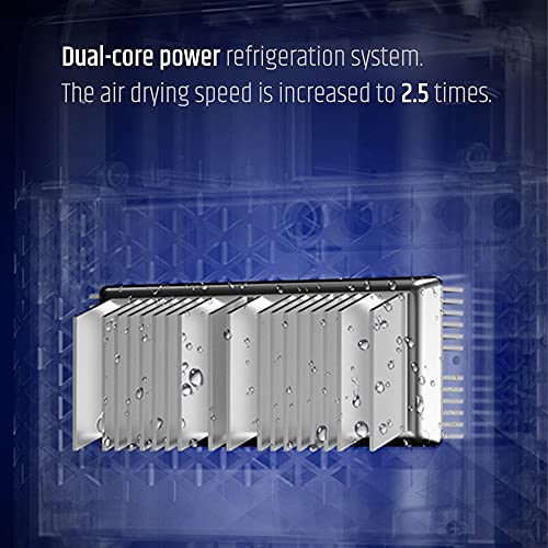 ChameTek Quiet Dehumidifier with Drain Hose for Bedroom Bathroom Basements Garage RV Smart Shut Off 80 OZ 530 Sq.Ft Dual-core Power and Small Space
