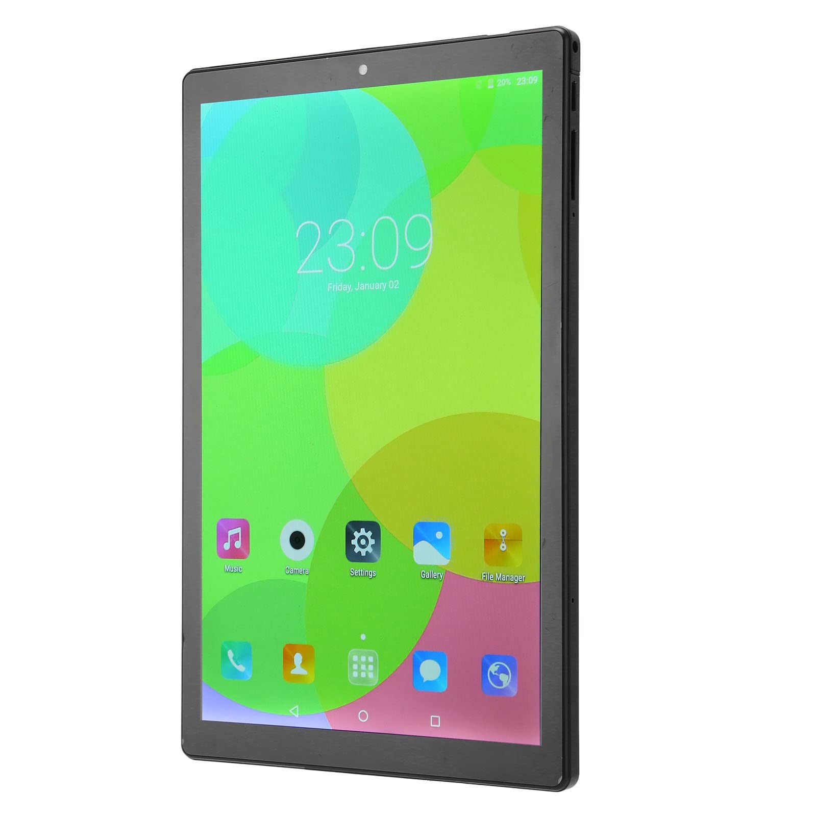 Airshi Black Tablet, 5000mAh 10.1 Inch IPS Reading Tablet 2.4G 5GWiFi 100‑240V for Work (US Plug)
