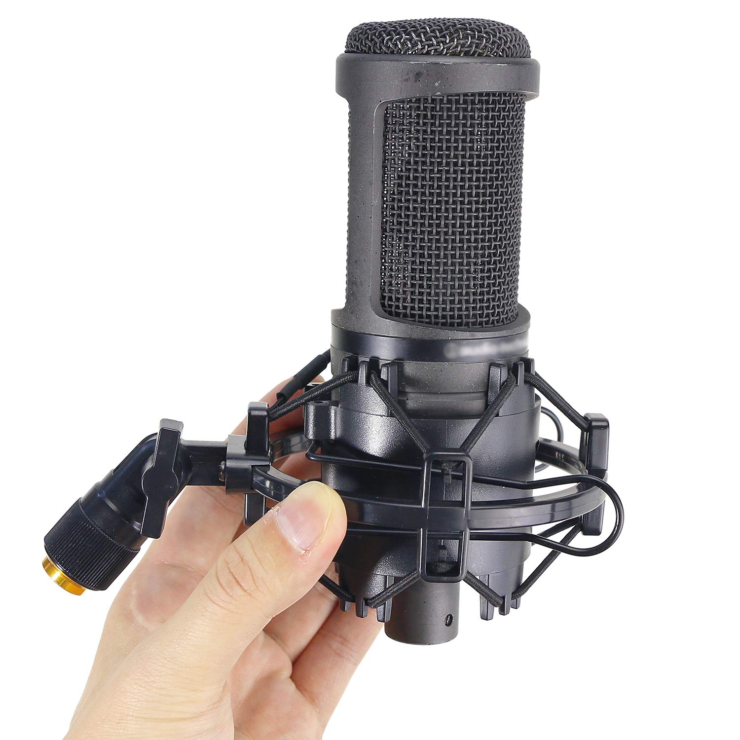 AT2020 Shock Mount - Microphone Mounts Reduces Vibration Noise and Shockmount Improve Recording Quality for Audio Technica AT2020 AT2020USB+ AT2035 ATR2500 AT4040 Condenser Mic by YOUSHARES