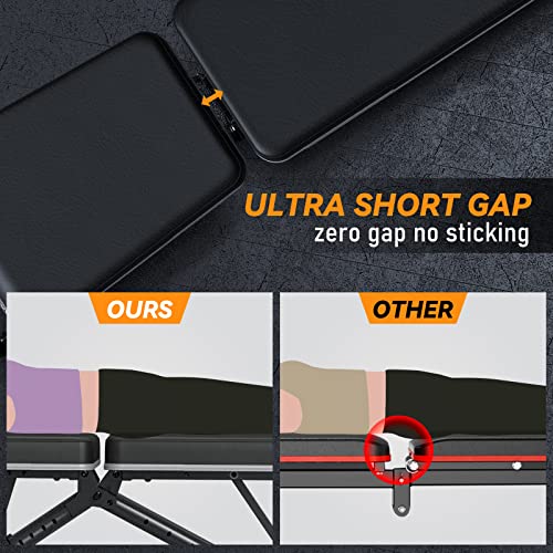BARWING 10-5-4-2 Weight Bench Adjustable Exercise | 800 LB Heavy Incline Decline Bench Press for Home Gym More Stable and Posture Adjustments | 5 Min Easy Assembly Foldable Training Lifting Bench | Dragon Flag Handle for Abdominal Arm Workout