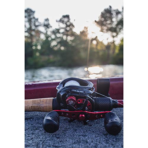Abu Garcia Revo SX RKT Low Profile Baitcast Fishing Reel, Black/Red