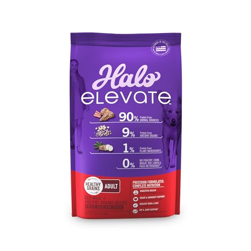 HALO Elevate Dry Dog Food, Healthy Grains Red Meat Recipe, 3.5lb