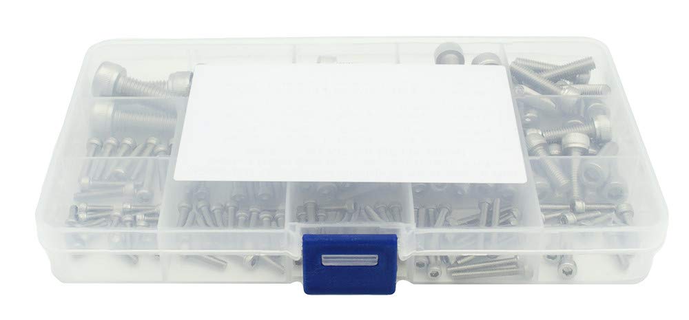 Guard4U 155Pcs 304-Stainless Steel Metric Hex Socket Head Cap Screws Assortment Kit,for M2.5 M3 M4 M5 M6 M8 (14 Sizes)