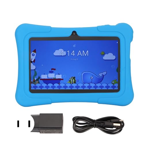 7 Inch Kids Tablet WiFi Kids Tablet Safe Dual Camera 2GB RAM 32GB ROM with Parental Control for Gaming (US Plug)