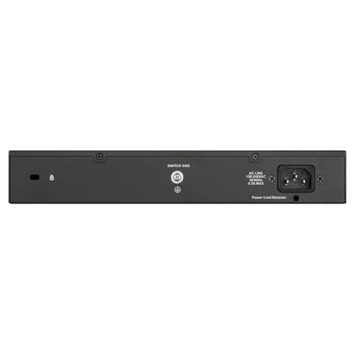 D-Link DGS-1024D, Ethernet Switch, 24 Port Gigabit Unmanaged Fanless Network Hub Desktop or Rack Mountable, Black