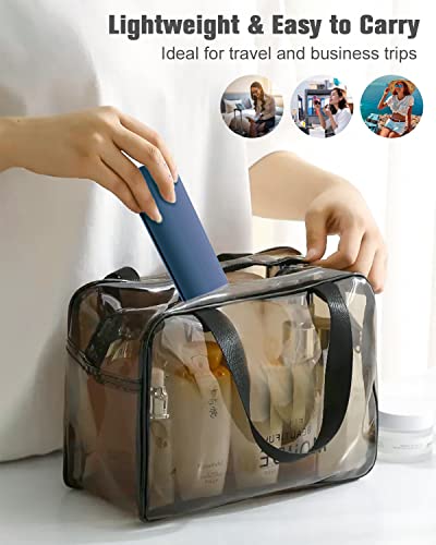 FERYES Large Travel Makeup Brush Holder, Magnetic Anti-fall Out Silicon Portable Cosmetic Face Brushes Holder, Soft and Sleek Makeup Tools Organizer for Travel- (8.27 * 2.36 * 1.57)