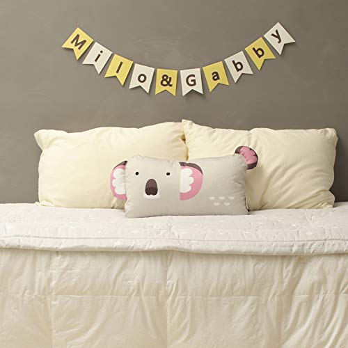 MILO & GABBY Original Animal 3D Toddler Pillowcase for Babies and Kids, 100% Cotton Olive The Koala