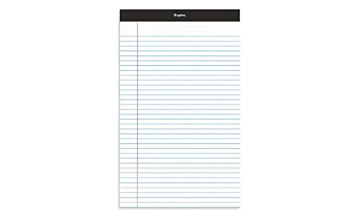 STAPLES 281303 Notepads 8.5-Inch X 14-Inch Wide White 50 Sh/Pad 12 Pads/Pk (51297/26786)