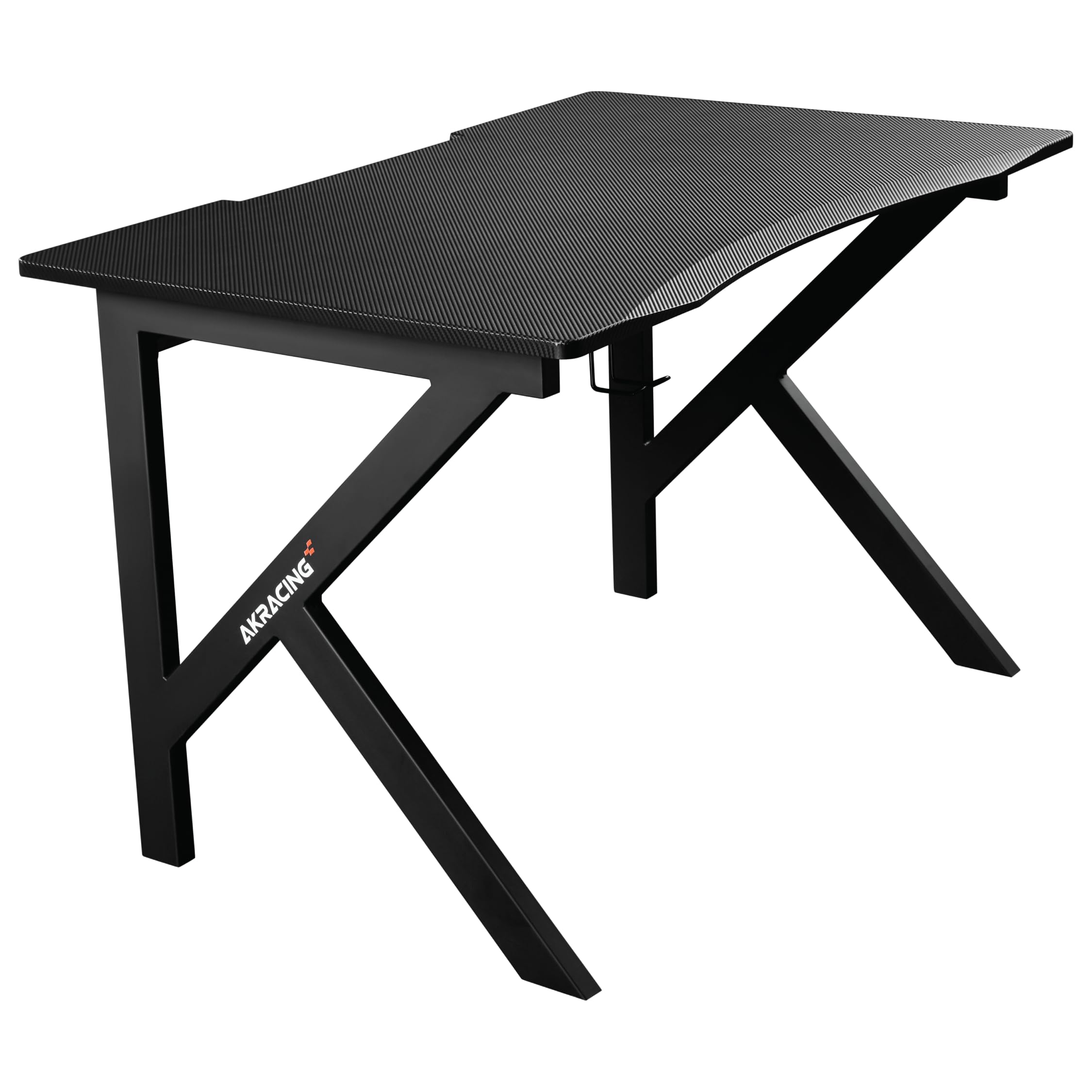 AKRacing Summit Gaming Desk Large Carbon Fiber Surface Sturdy Metal Frame, Cable Management, and XL Gaming Mousepad Included - PC; Mac; Linux, Black, (AK-Summit-BK)