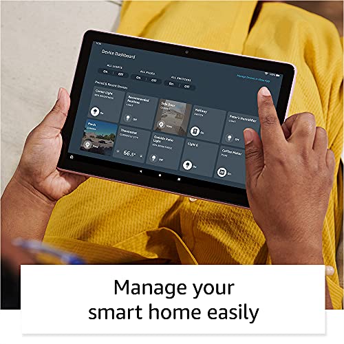 Amazon Fire HD 10 tablet, 10.1", 1080p Full HD, 32 GB, latest model (2021 release), Olive (Renewed Premium)