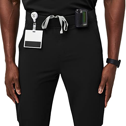 FIGS Axim Cargo Scrub Pants for Men – Black, L