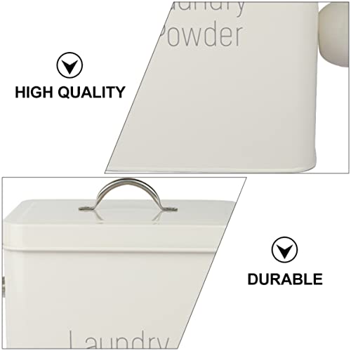 Cabilock Laundry Organizer Box Farmhouse Laundry Powder metal laundry powder container laundry powder bin laundry detergent container Container Metal Laundry Pet Food Container