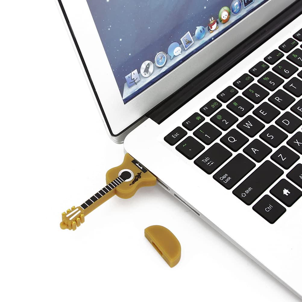 64GB USB 2.0 Flash Drive, Super Storage Space, Cartoon Guitar USB Thumb Drive, Used for Storage and Backup, Portable USB Memory Stick, Suitable for PC/Laptop Portable Drive