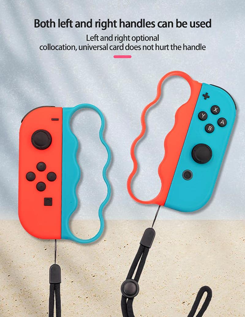 FENGCHUANG Grips for NS Switch Fitness Boxing,Handles for Switch Boxing,Fitness Boxing Hand Grip for Switch,2 Packs (Blue and Red)