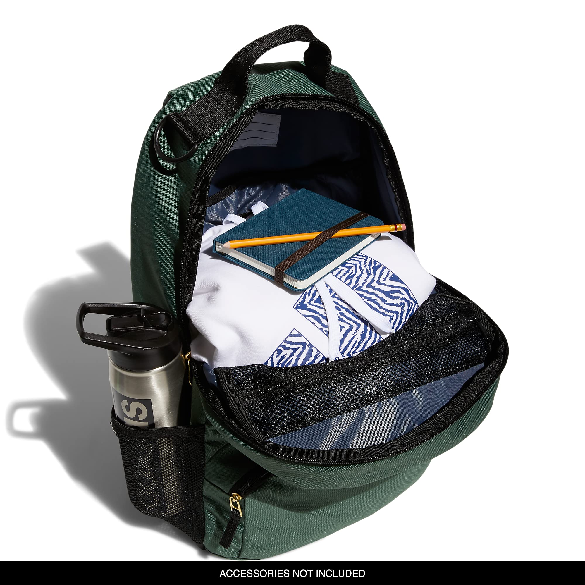 adidas Originals National 2.0 Backpack, Green Oxide/Black/Gold Metallic, One Size