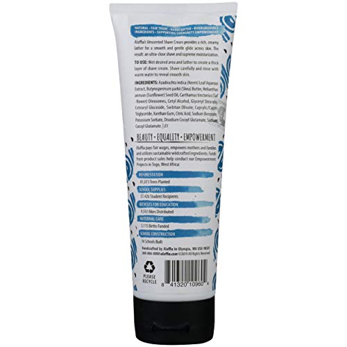 Alaffia, Shave Cream Unscented, 8 Fl Oz