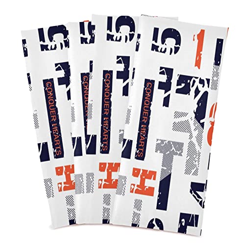 Bulletgxll Kitchen Towels Set of 1 Crackled Frosted Letters Soft Absorbent Dishcloths Reusable Dish Towels Tea Towels Cleaning Cloths for Kitchen Home