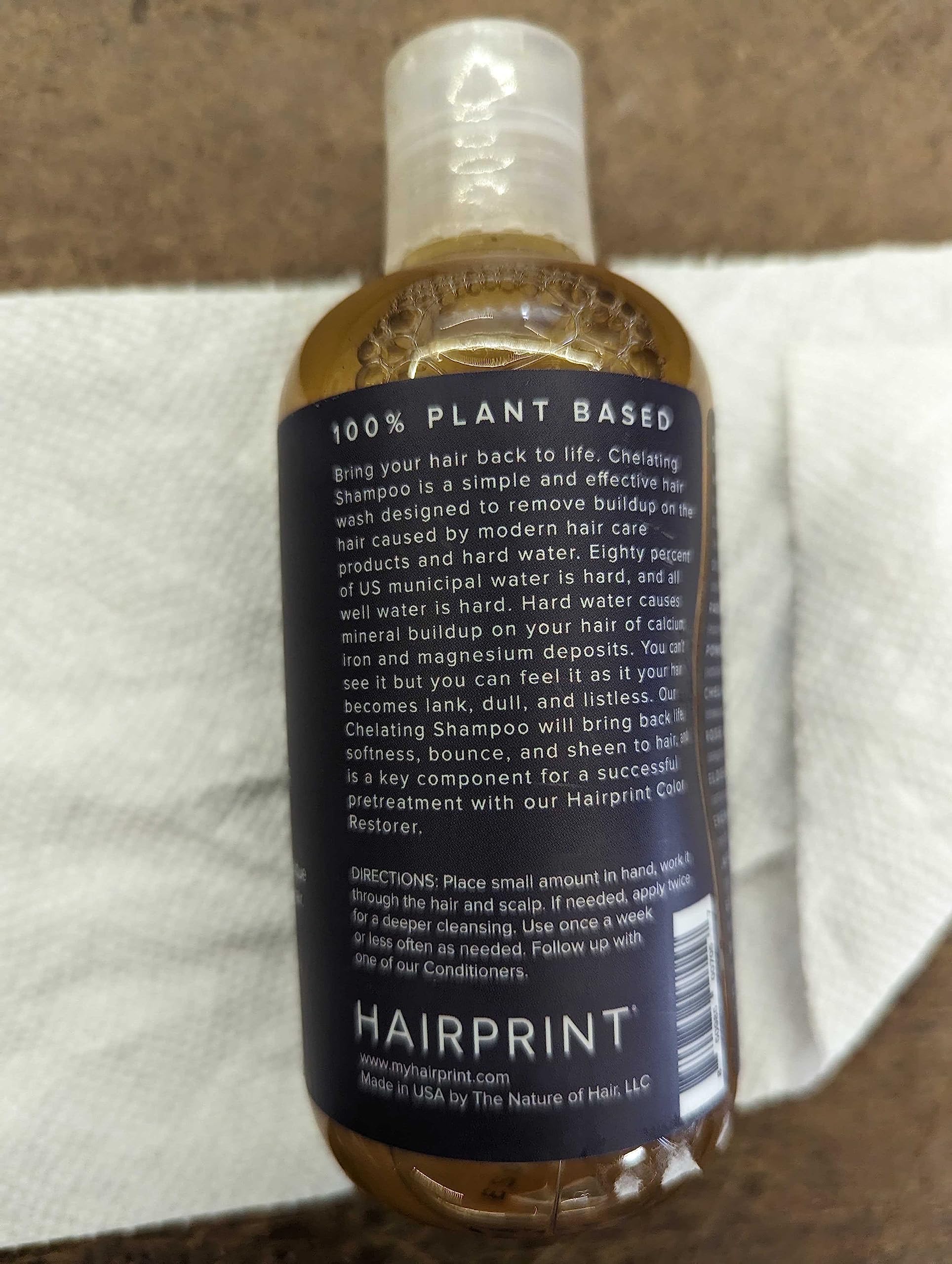 Hairprint - Natural Plant-Based Chelating Shampoo To Remove Buildup | Clean, Non-Toxic Haircare (8 fl oz | 240 ml)