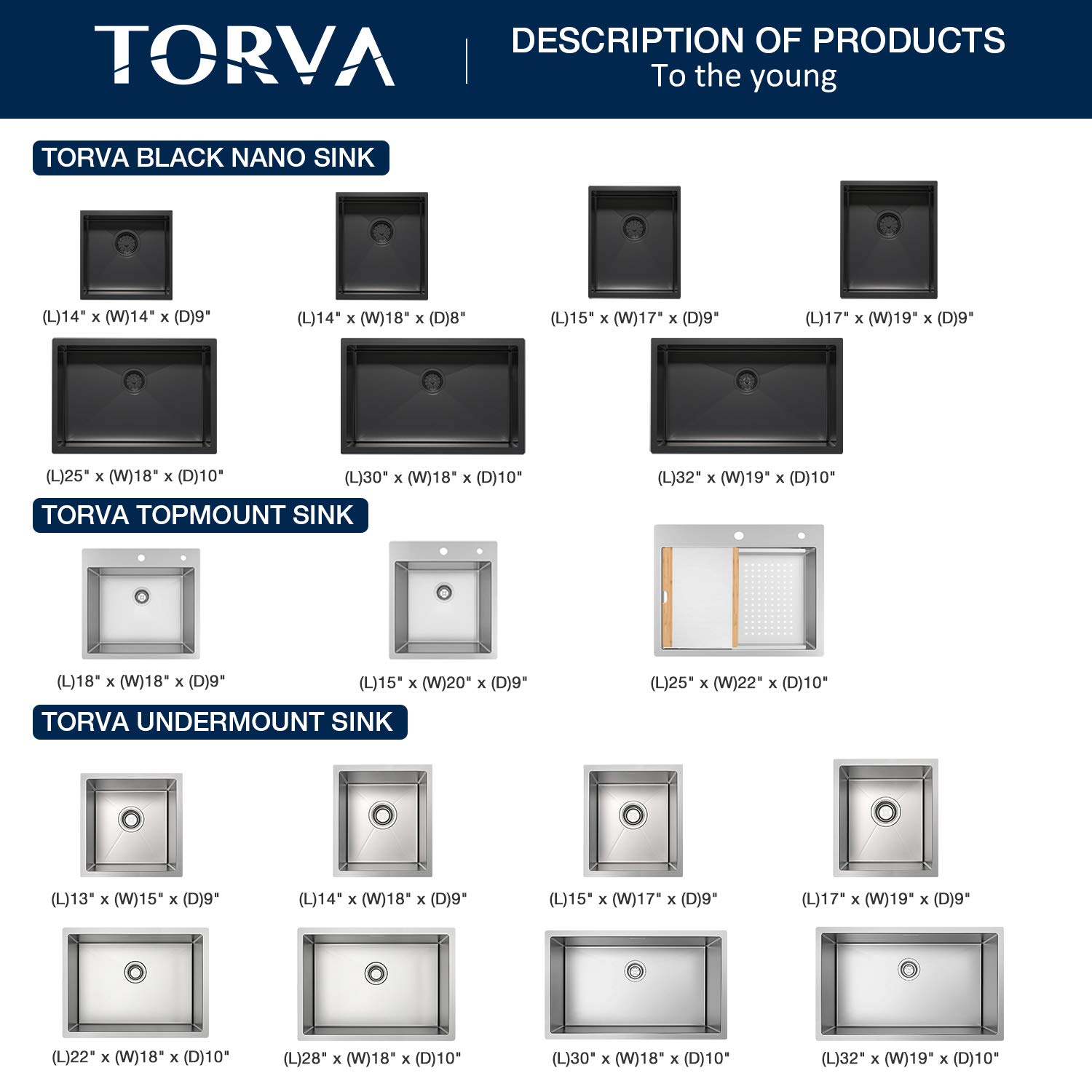 Bar Sink, TORVA 15 x 17 Inch Undermount Kitchen Sink, 16 Gauge Stainless Steel Wet Bar or Prep Sinks Single Bowl, Fits 18" Cabinet